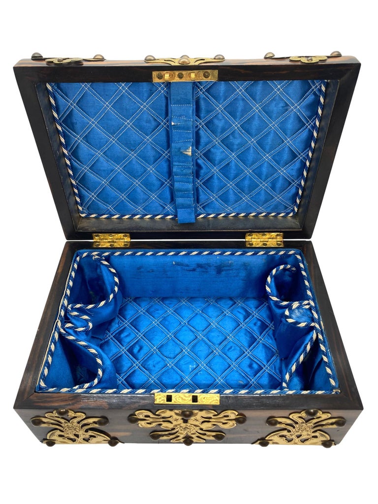 Coromandel Box with Gilt Bronze Wedgwood Jasperware Medallions, English ...