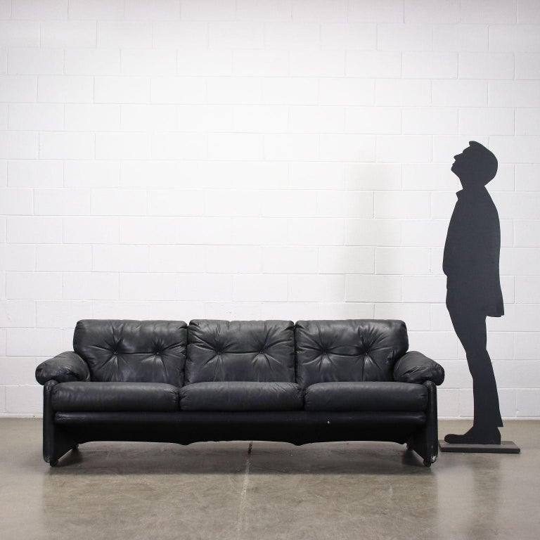 Coronado 3 Seater Sofa by B&B Leather Foam Italy 1960s For Sale at ...