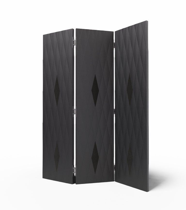 CORONADO SCREEN - Modern Screen in a Black Lealpell Seta Leather For ...