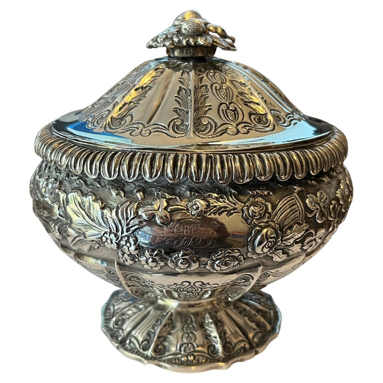 Coronation of William IV, Very Rare Sterling Silver Covered Bowl ...