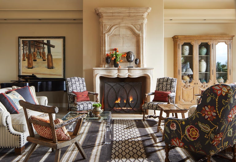 Coronet Fireplace Screen in African Gold For Sale at 1stDibs