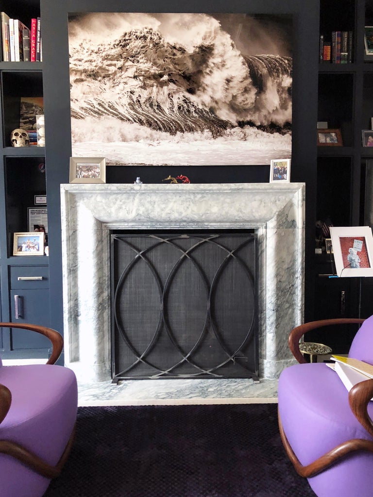 Coronet Fireplace Screen in African Gold For Sale at 1stDibs