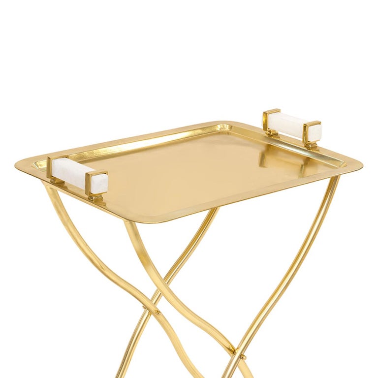 Corrugate Gold or Chrome Butler Tray For Sale at 1stDibs