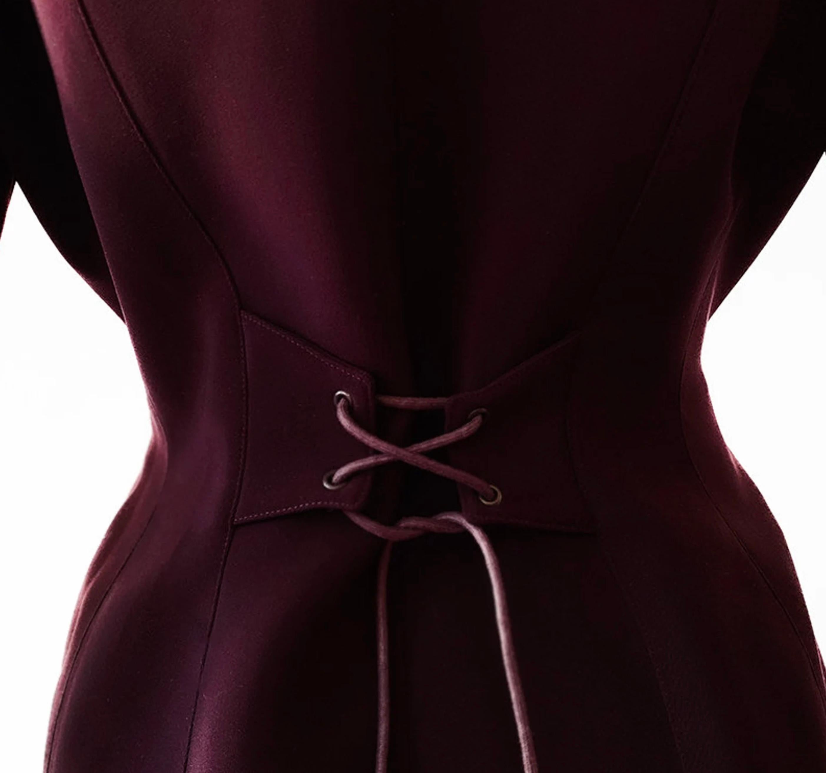 Traje Corsé Mugler Cordón Morado Años 90 Chaqueta Blazer Falda Cuero ...