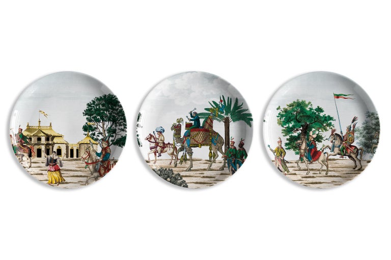 Corteo Porcelain Set of 12 Dessert Plates, Made in Italy For Sale at ...