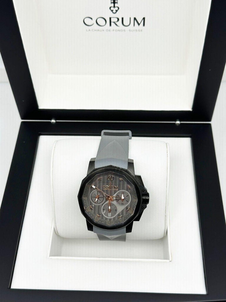 Corum 01.0007 Admirals Cup Black Stainless PVD Chronograph Automatic ...