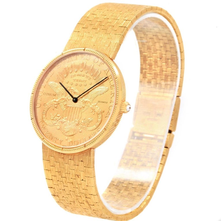 Corum 20 Dollars Double Eagle Yellow Gold Coin Year 1904 Men's Watch ...