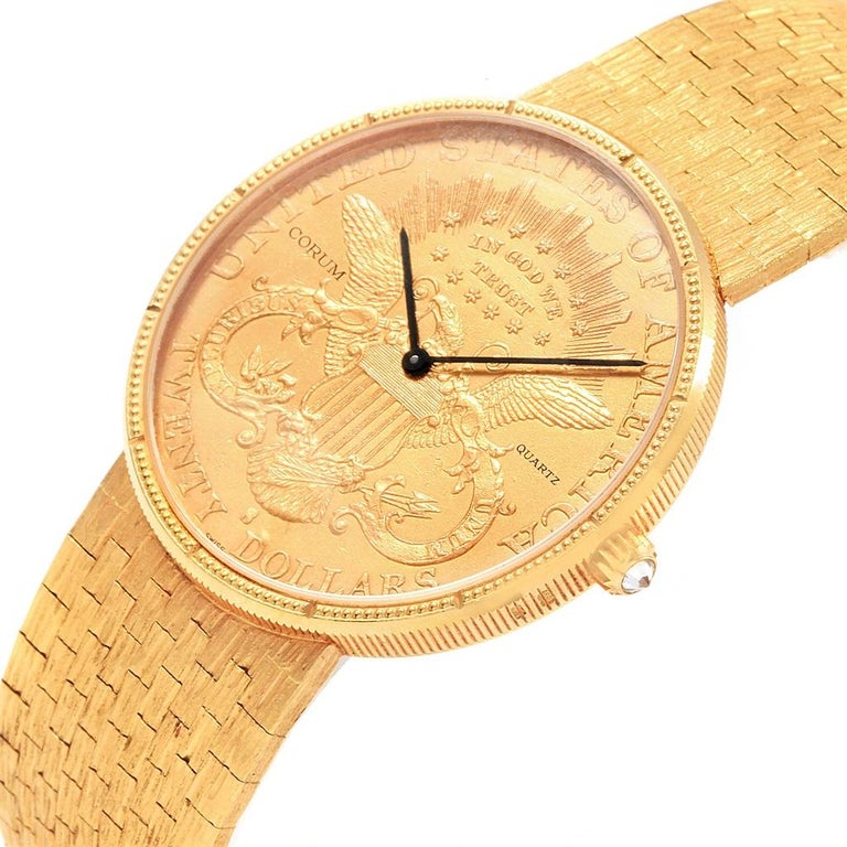 Corum 20 Dollars Double Eagle Yellow Gold Coin Year 1904 Men's Watch ...