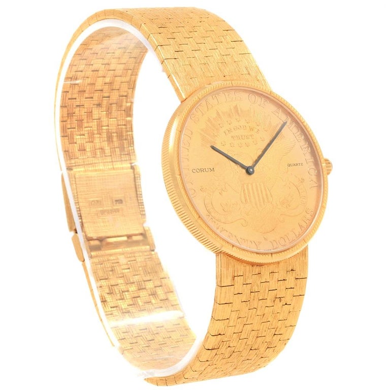 Corum 20 Dollars Double Eagle Yellow Gold Coin Year 1904 Men's Watch ...