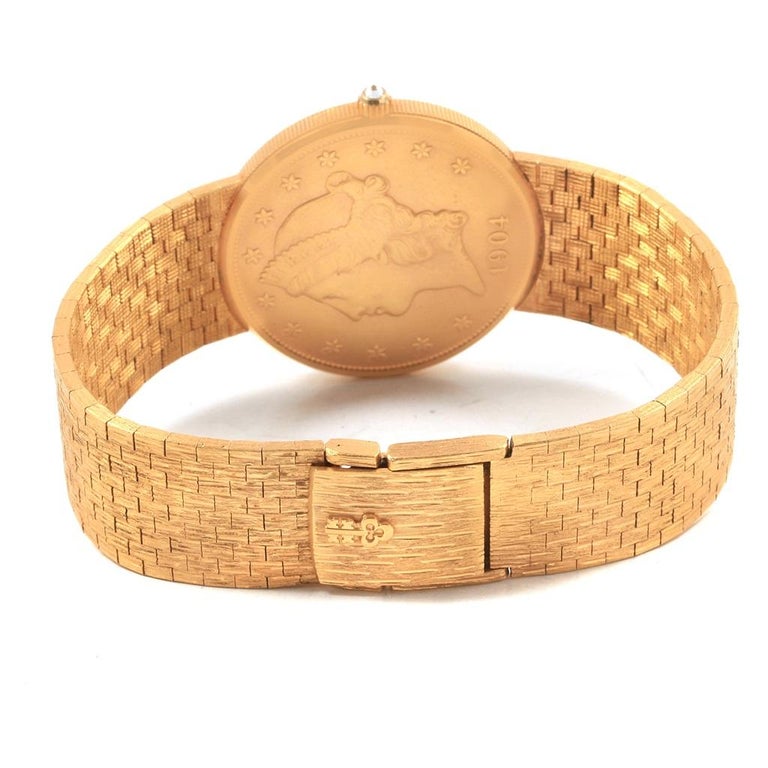 Corum 20 Dollars Double Eagle Yellow Gold Coin Year 1904 Men's Watch ...