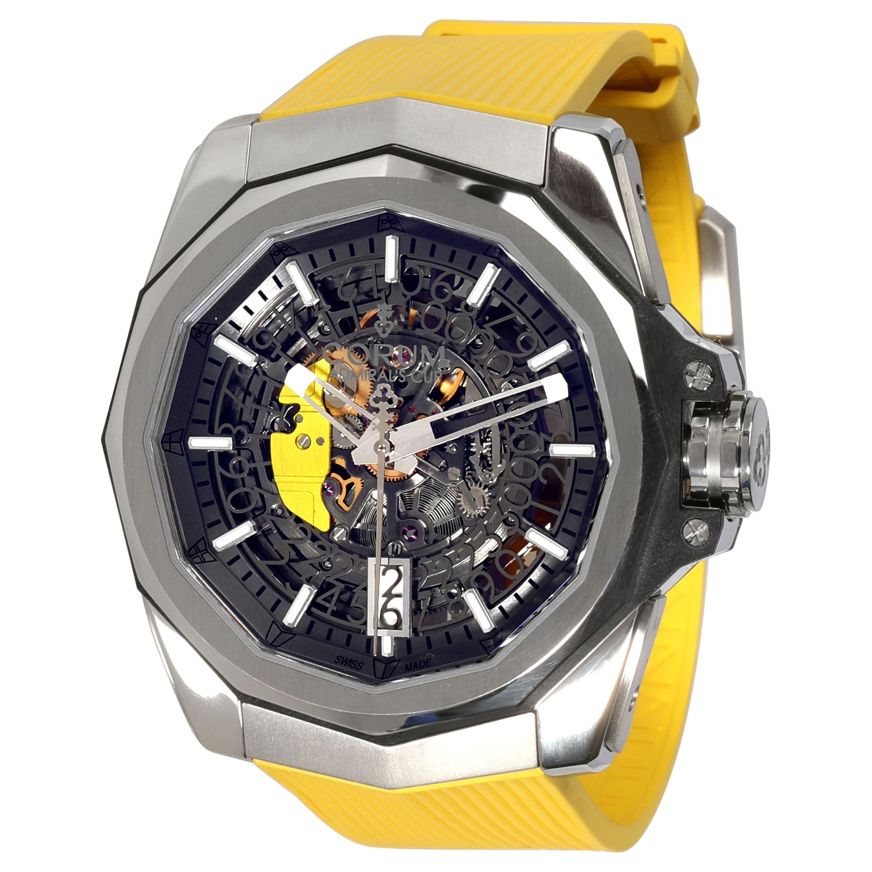 Corum Rose Gold Admiral's Cup Legend 42 Meteorite Dual Time Automatic ...