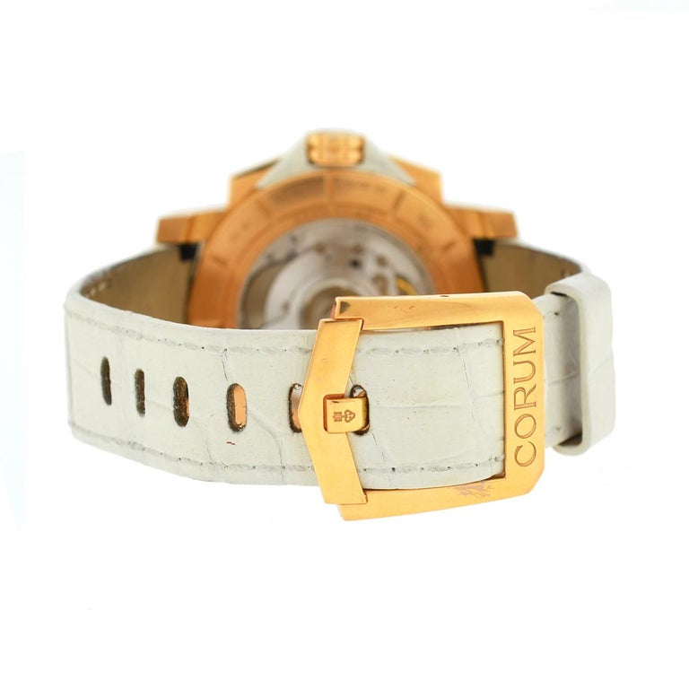 Corum Admirals Cup Rose Gold Diamond Dial and Bezel Ladies Watch at 1stDibs