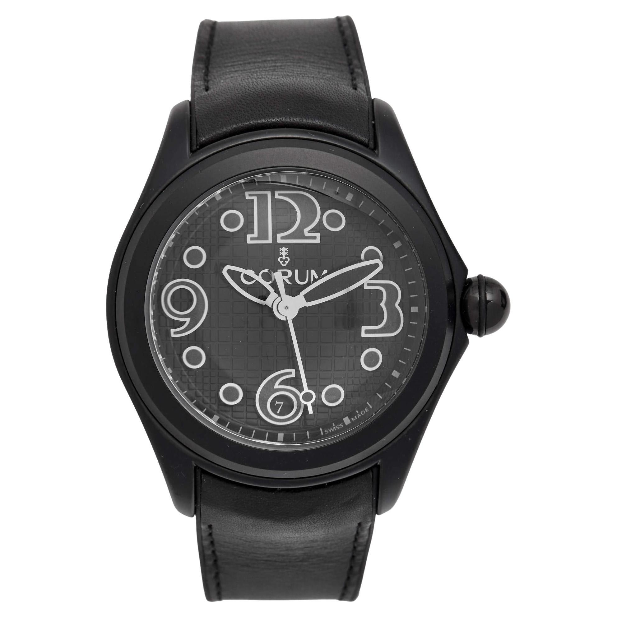 Corum 082.170.20 Bubble Royal Flush Steel Black Leather Box Paper, 2006 ...