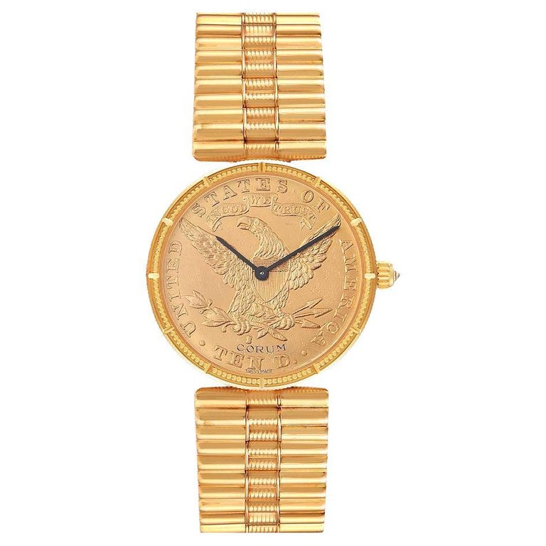 Corum Coin 10 Dollars Double Eagle Yellow Gold Ladies Watch 1901 For ...