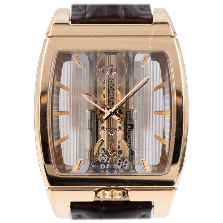 Corum Golden Bridge Automatic 31316555 w. Skeleton Dial - 18k RG Men's ...