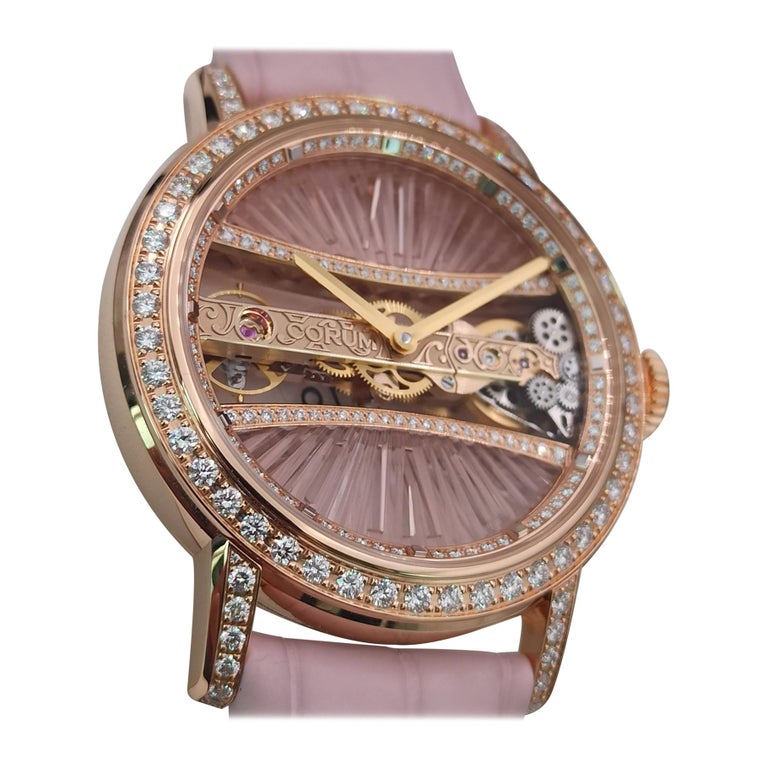 Corum Golden Bridge Round Lady, 18k Rose Gold, Diamonds Case For Sale ...