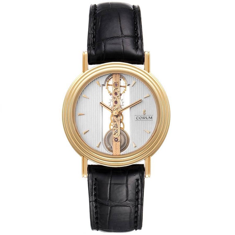 Corum Golden Bridge Yellow Gold Skeleton Mens Watch 13.240.58 For Sale ...