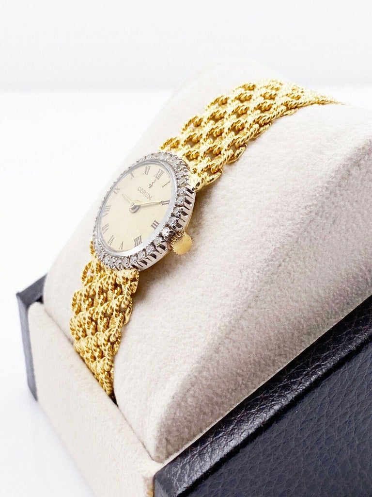 Corum Ladies Diamond Bezel 18 Karat Yellow and White Gold Watch For ...