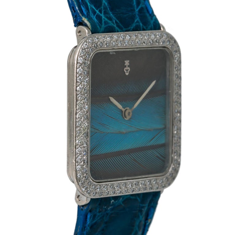 Corum Peacock Feather 27536/7623 Unisex Hand Wind 18k White Gold ...