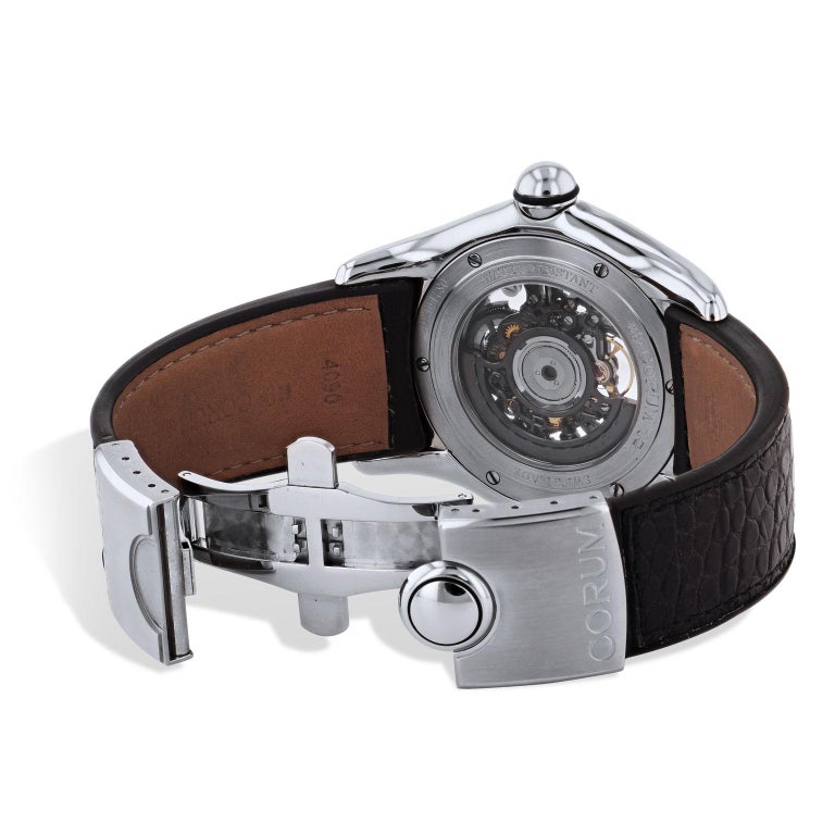 Corum stainless steel Bubble Skeleton automatic Wristwatch at 1stDibs ...
