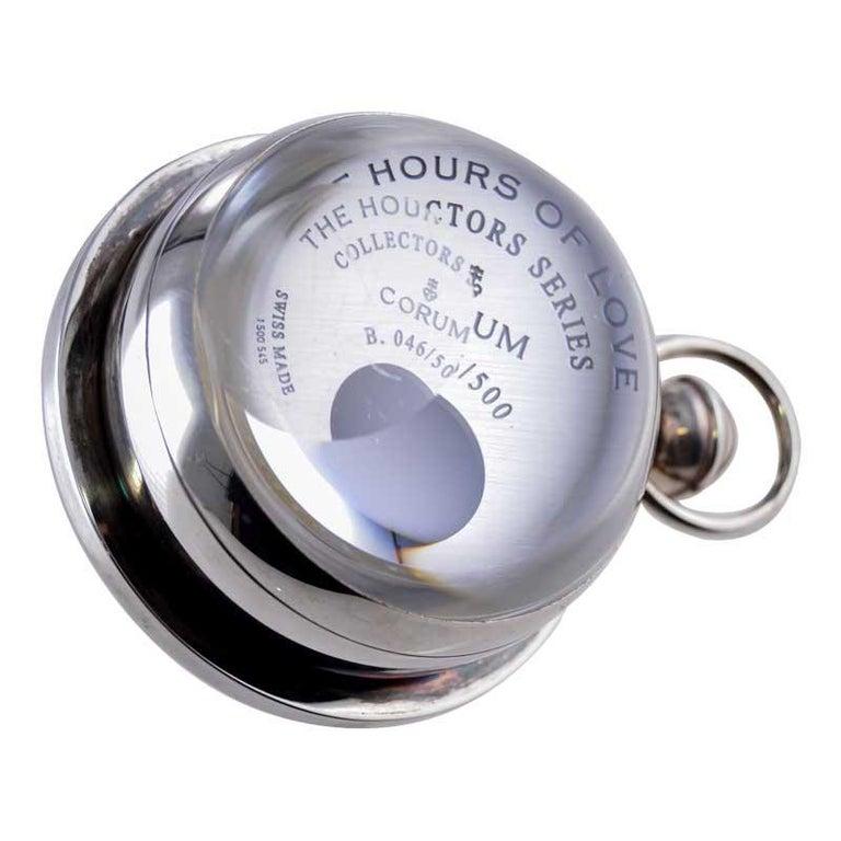 Corum Sterling Silver Erotic "Ball" Desk Clock with Enamel Dial Limited ...