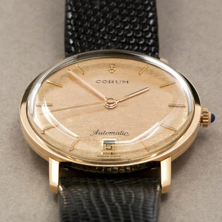 Corum Vintage ETA 2824 3adj Men's Yellow Gold Watch at 1stDibs