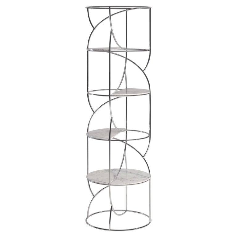 Cosette Calacatta Marble Bookcase by LapiegaWD For Sale at 1stDibs