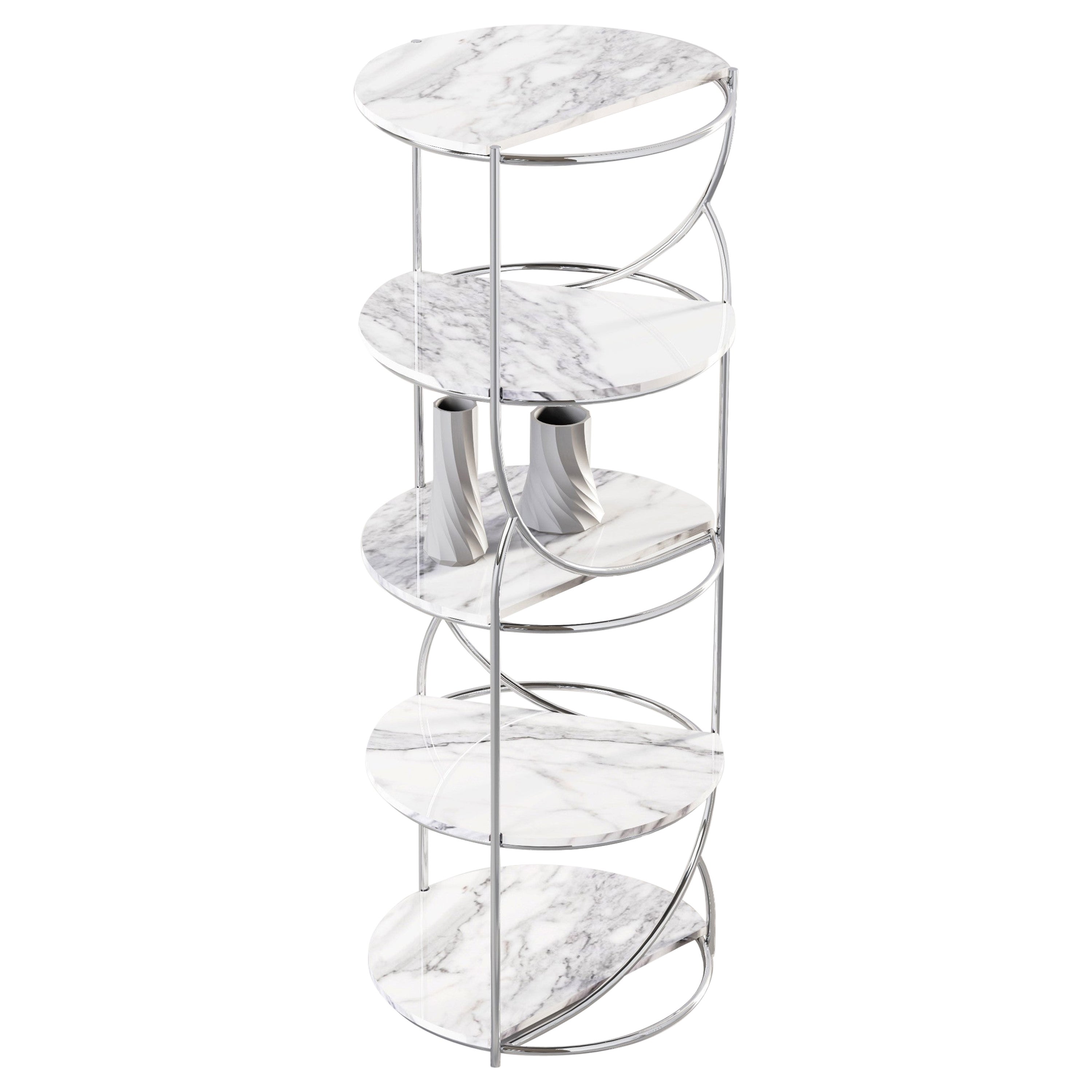 21st Century Calacatta Carrara Marble Metal Freestanding Hexagon ...