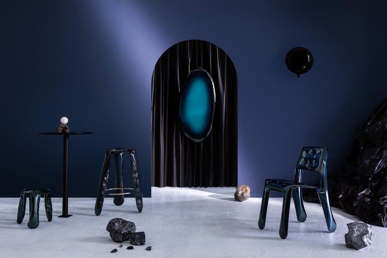 Cosmic Blue Standard Plopp Stool by Zieta For Sale at 1stDibs