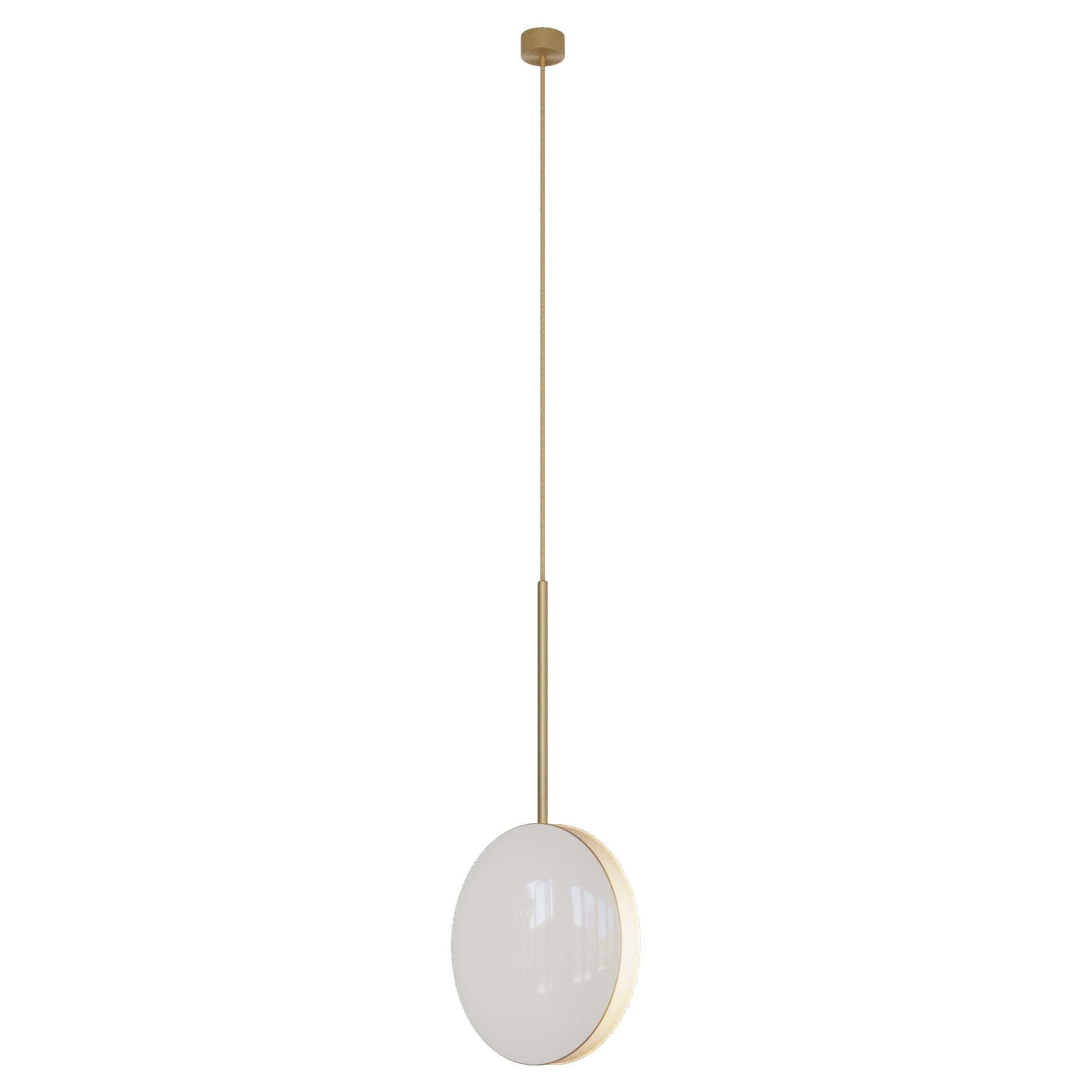 Cosmic 'Comet Pendant Sol' Handmade Artisan Pure Satin Brass Ceiling Light For Sale at 1stDibs
