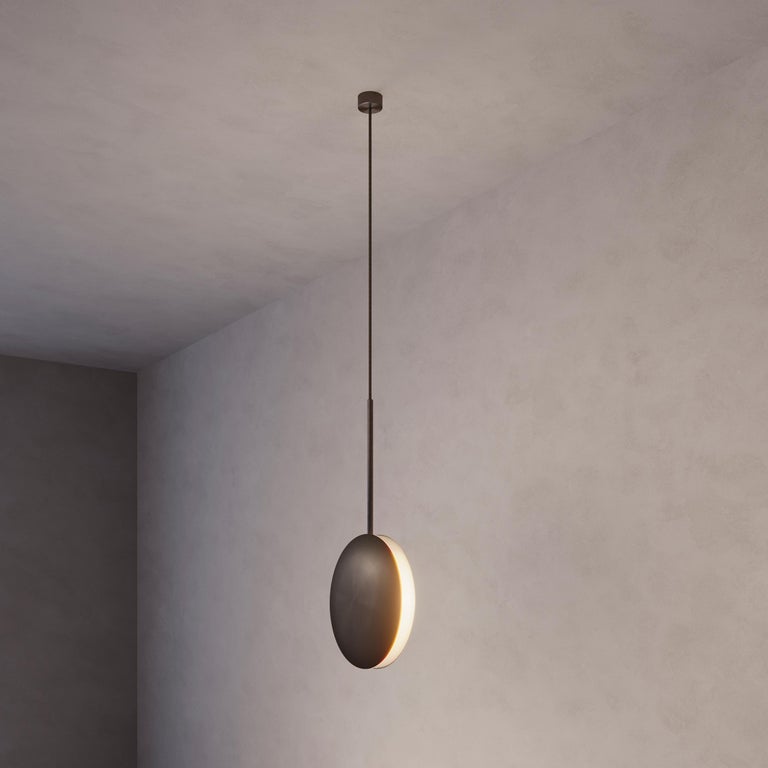 Cosmic 'Comet Pendant Regolith' Handmade Dark Bronze Patinated Brass ...