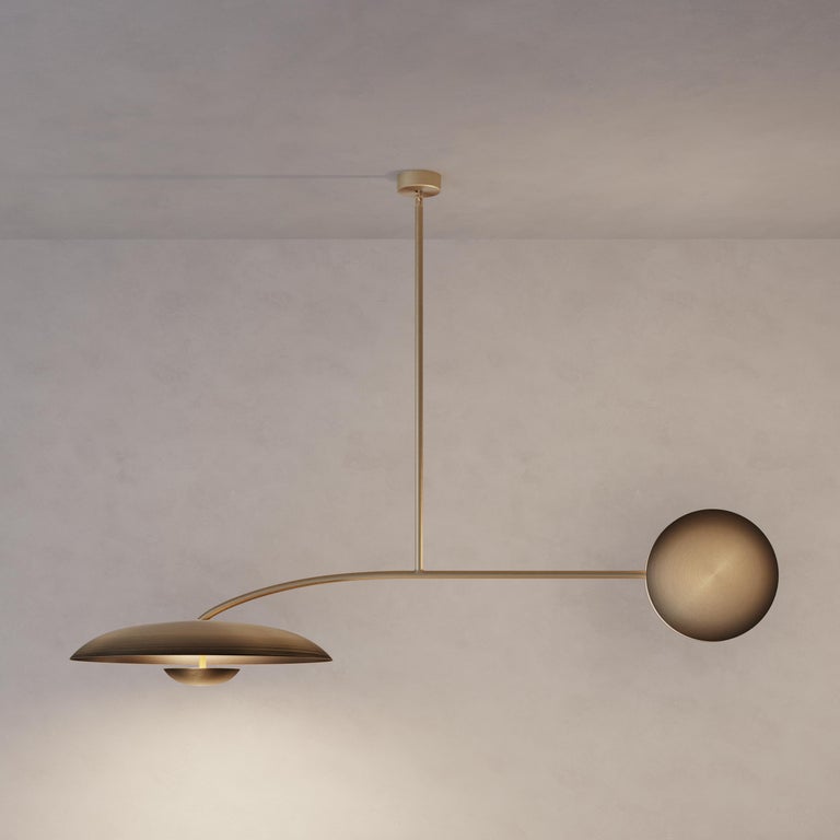 'Cosmic Orbit Solo Ore' Bronze Gradient Patinated Brass Ceiling Light ...