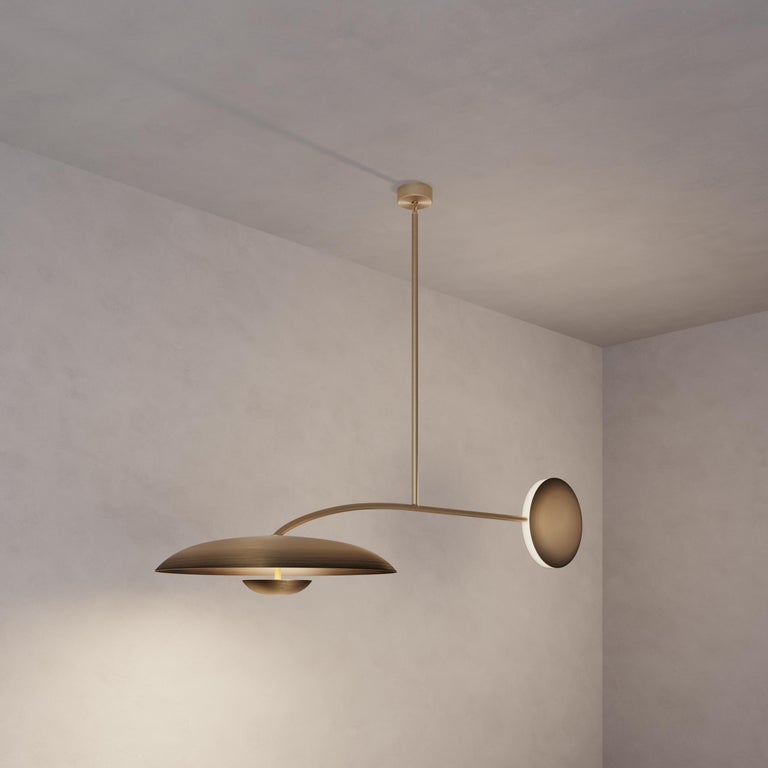 'Cosmic Orbit Solo Ore' Bronze Gradient Patinated Brass Ceiling Light ...