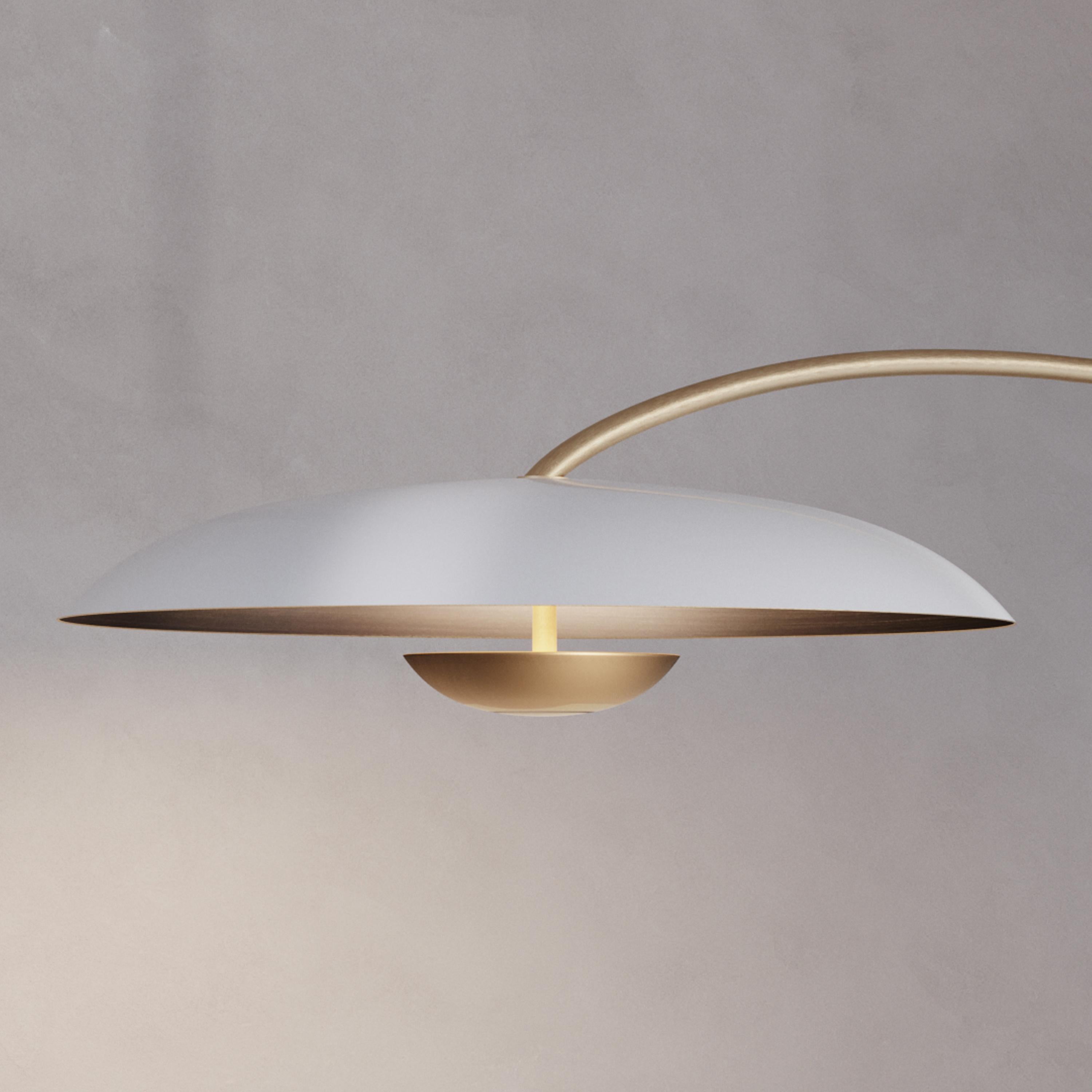 'Cosmic Orbit Solo Purion' Handmade Gloss White Lacquered Brass Ceiling ...