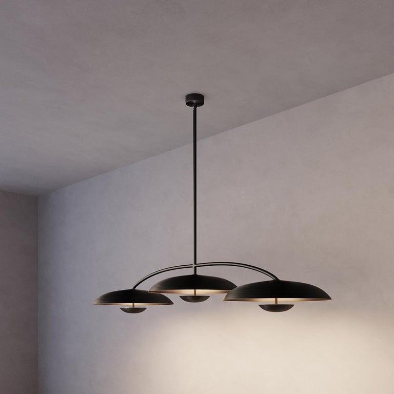 Cosmic 'Orbit Trio XL Regolith' Handmade Dark Bronze Patinated Ceiling ...