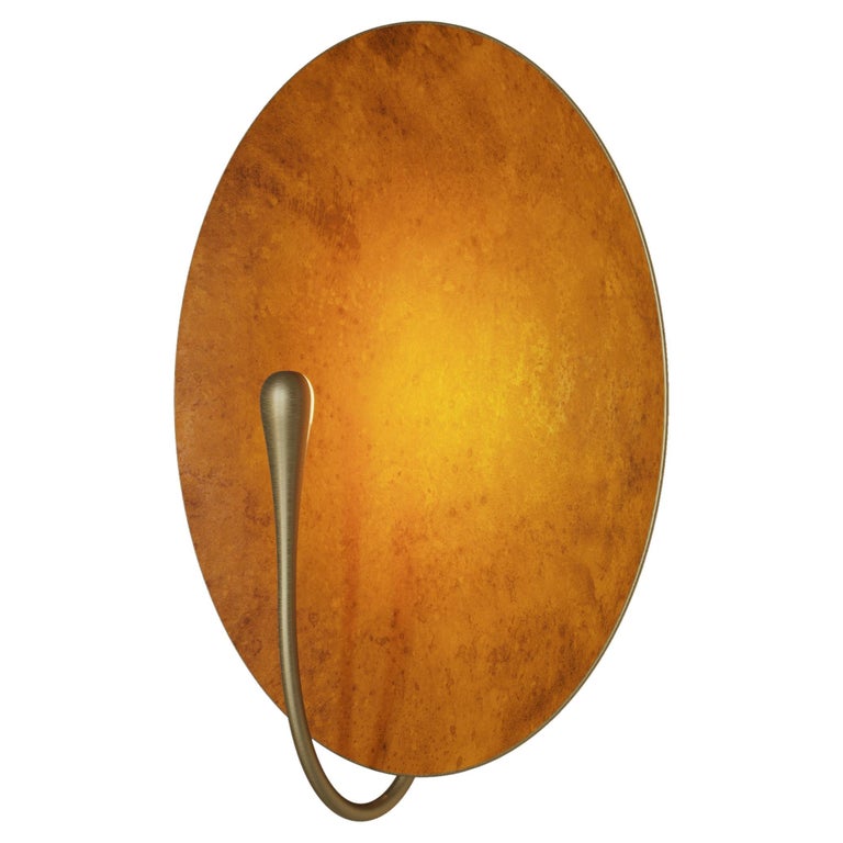 'Cosmic Rust' Artisan Handmade Rust Patinated Brass Wall Light Sconce ...
