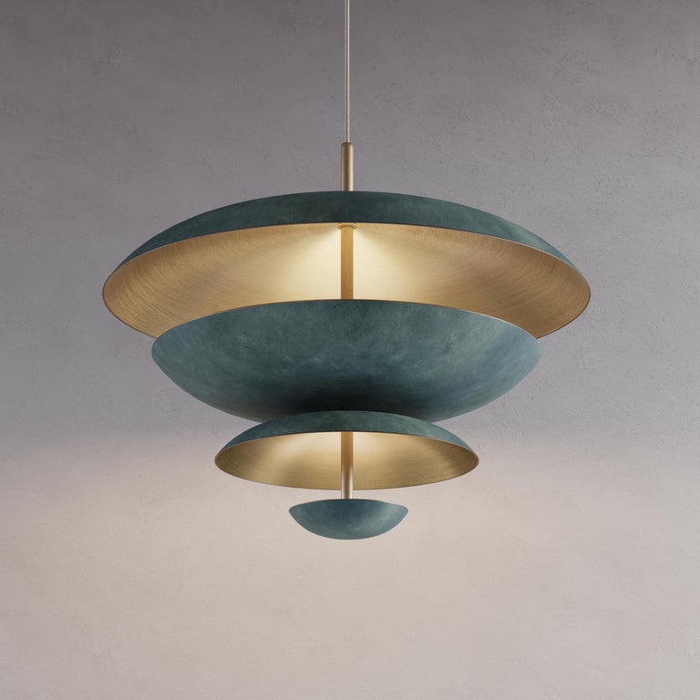 'Cosmic Verdigris Chandelier 70' Handmade Verdigris Patinated Brass ...