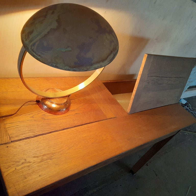 Cosmos, Contemporary Table Lamp Brass, Wood, Led Lamp For Sale at 1stDibs