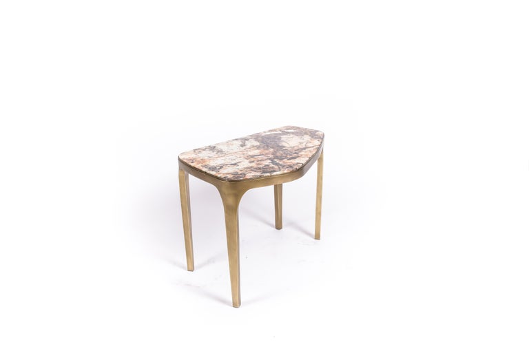 Cosmos Nesting Coffee Table Hwana Stone and Bronze-Patina Brass by R&Y ...