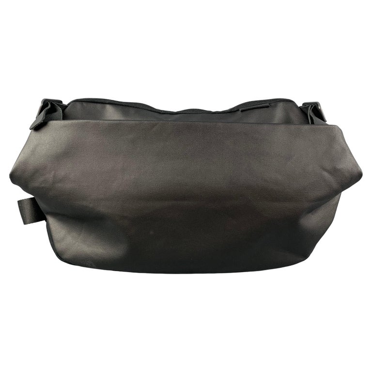 COTE and CIEL Black Mixed Materials Coated Canvas Cross Body Bag For ...