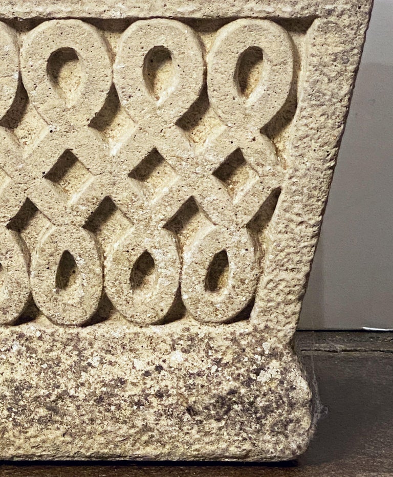 Cotswold Studio Celtic Knot Garden Stone Square Planters or Pots from ...