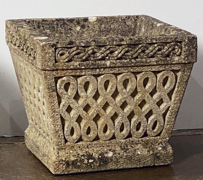 Cotswold Studio Celtic Knot Garden Stone Square Planters or Pots from ...