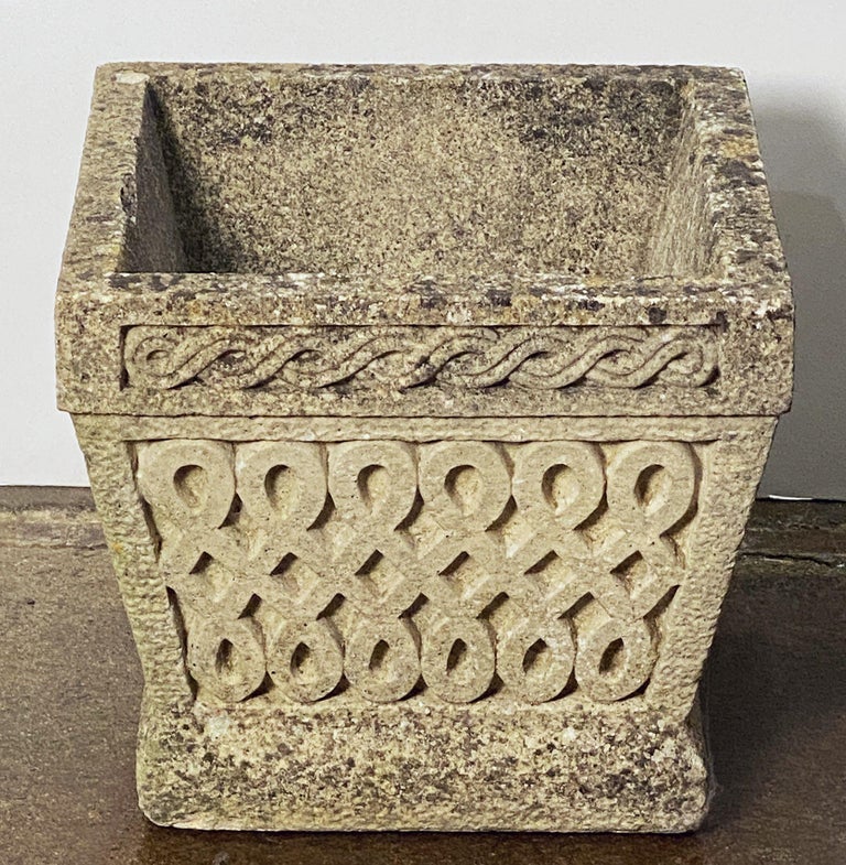 Cotswold Studio Celtic Knot Garden Stone Square Planters or Pots from ...