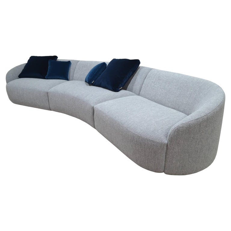 'Cottonflower' Modular Sofa in Grey Boucle For Sale at 1stDibs