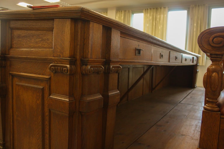 Council Chamber Desks Chairs and Armchairs, Italy, 1920 For Sale at ...