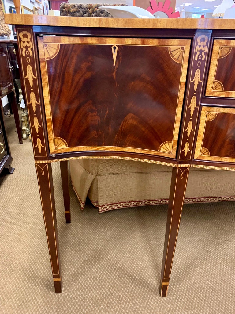 Councill Craftsman Furniture Mahogany Inlay and Brass Sideboard Buffet ...