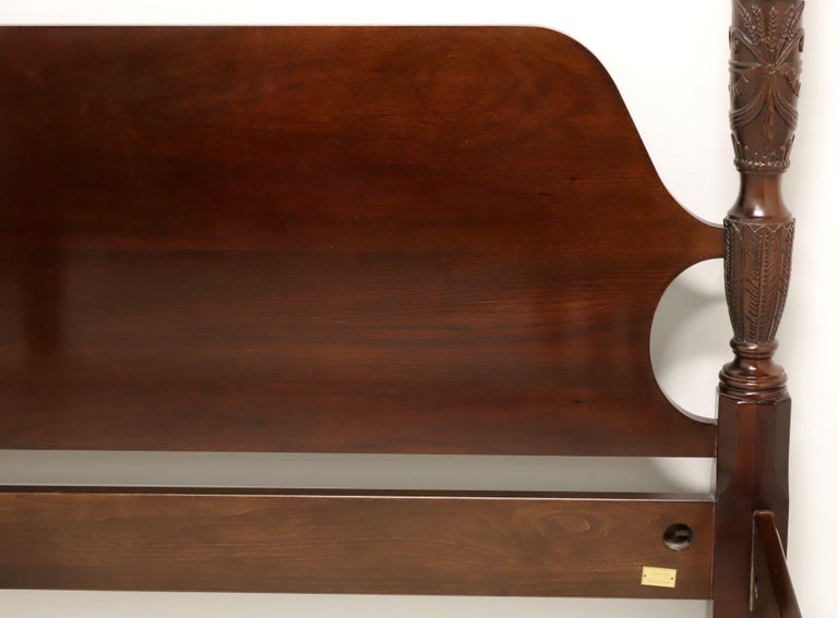 COUNCILL CRAFTSMEN Mahogany Chippendale Queen Size Rice Carved Four ...