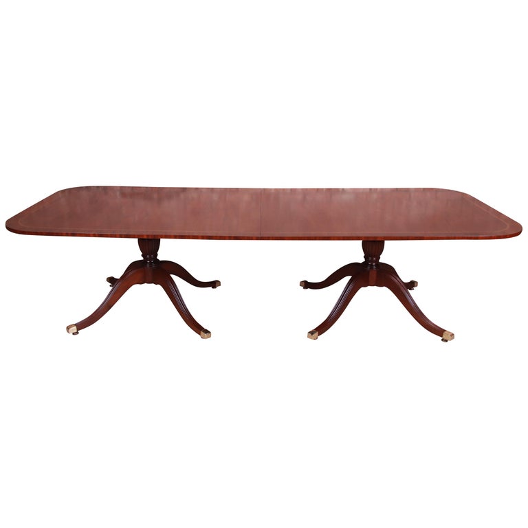 Councill Georgian Mahogany Double Pedestal Banquet Dining Table ...
