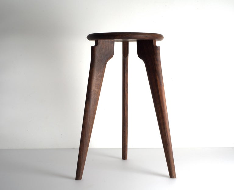 Counter 3-Legged Milk Stool Solid Wood For Sale at 1stDibs