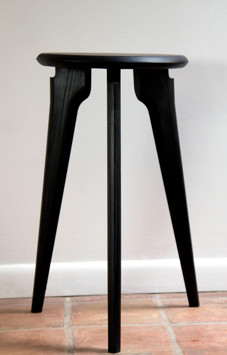 Counter 3-Legged Milk Stool Solid Wood For Sale at 1stDibs